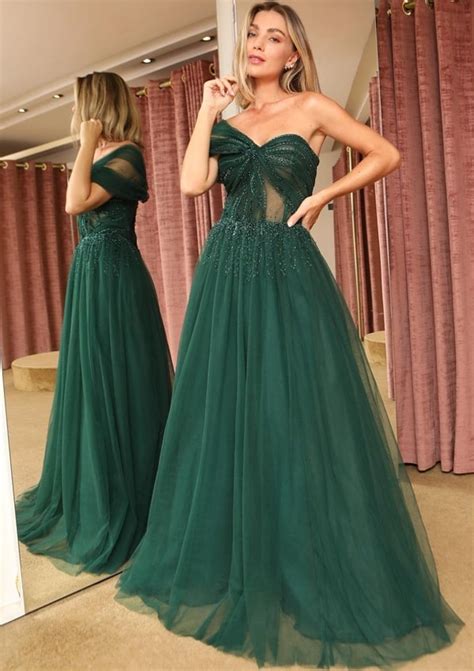 Vestido de formatura verde 2021 45 fotos modelos e tendências