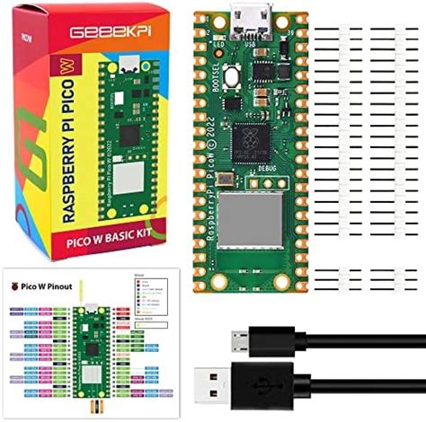 Geeekpi Raspberry Pi Pico W Basic Kit Raspberry Pi Rp Chip Wi Fi