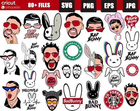 Bad Bunny Svg For Cricut Bad Bunny Png Bad Bunny Svg Bundle Vector