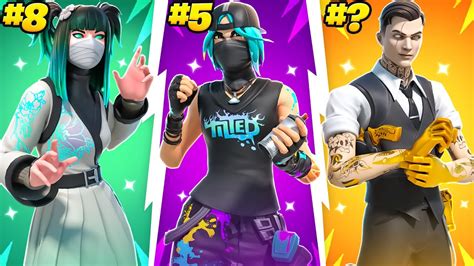 20 SWEATIEST Battle Pass Skins In Fortnite YouTube