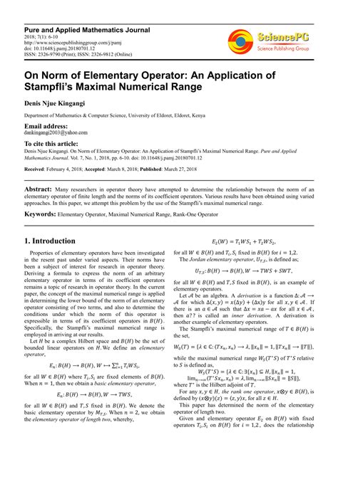 pdf on norm of elementary operator an application of stampfli s maximal numerical range