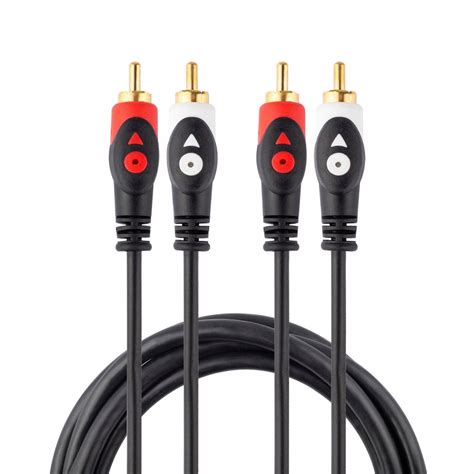 KABEL PRZEWÓD 2x RCA CHINCH HQ POZŁACANE WTYKI GŁOŚNIKOWY DY OKRĄGŁY 1