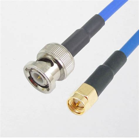 BNC Male To SMA Male Plug RG402 Semi Rigid Flexible Coaxial Cable Low