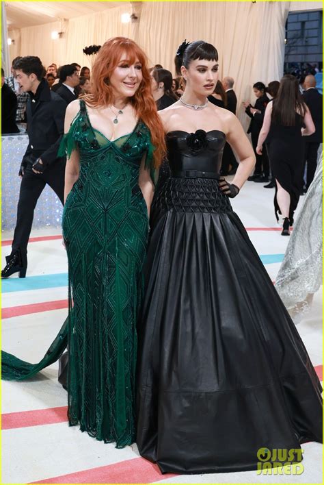 Lily James Wears Black Leather Gown To Met Gala 2023 Photo 4927770