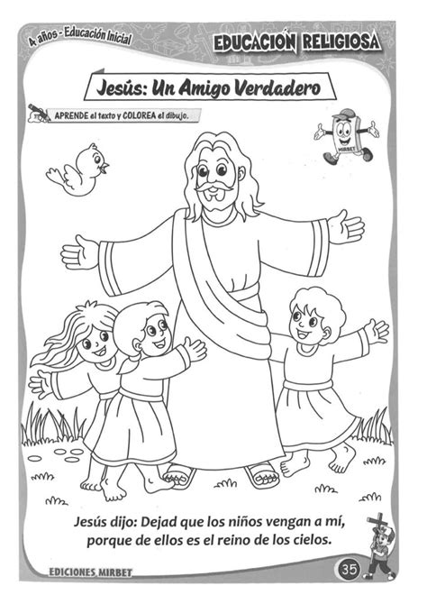 Cuaderno de educación religiosa para niños y niñas de inicial 4 años