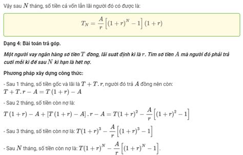 C Ng Th C T Nh L I Su T Ng N H Ng L I N L I K P Trung T M Ngo I