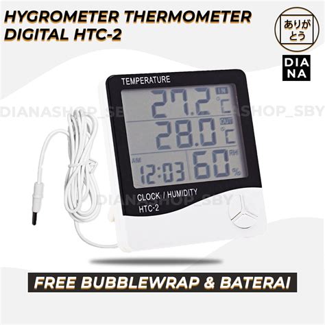 Jual HTC 2 HYGROMETER TERMOMETER ALAT UKUR SUHU TEMPERATUR RUANGAN