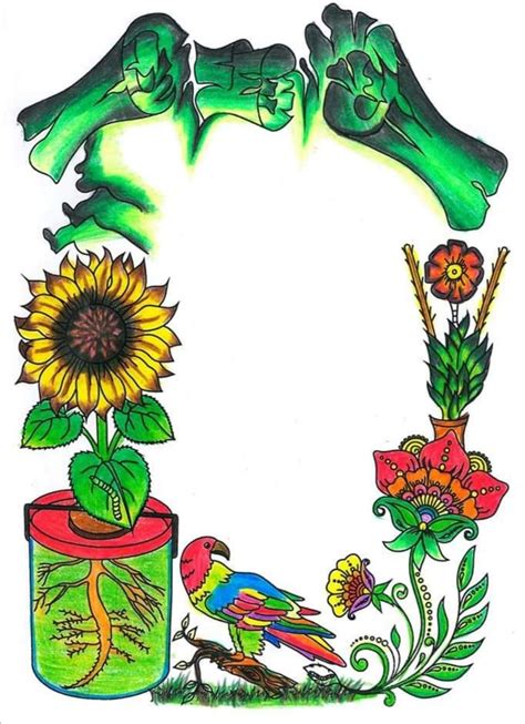 Flower Background Design Beautiful Floral Drawing