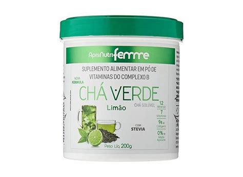 Chá Solúvel 200G Sabor Chá Verde Limão Apisnutri o Melhor