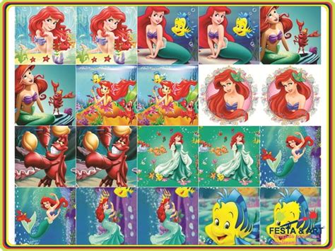 Pequena Sereia Jogo Da Memoria Produtos Personalizados No Elo7