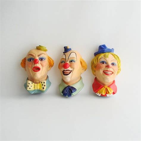 Vintage Chalkware Clowns Legends Products Nos 1 3 And 6 Clown
