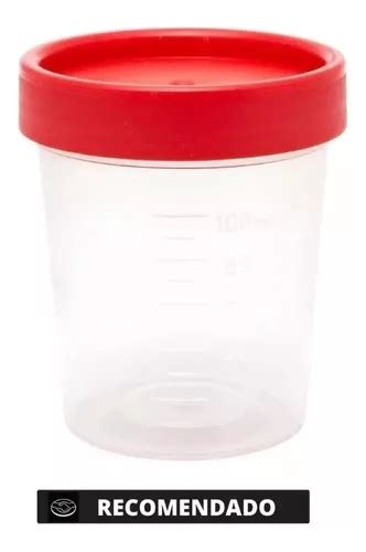 50 Vasos Recolector De Muestra Estéril Tapa Roja 100 Ml MercadoLibre