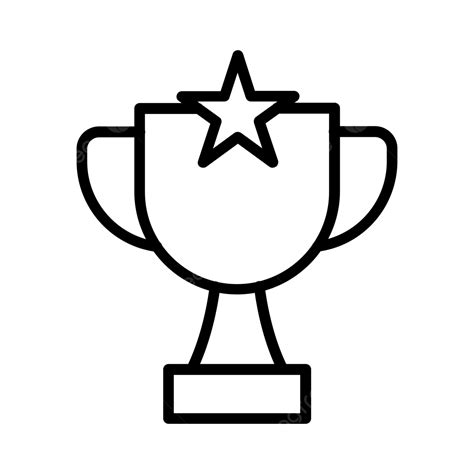 Icono De Línea De Trofeo Vector PNG Competencia Oro Premio PNG y
