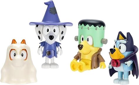 Amazon Bluey Paquete De Figuras De Halloween Posables De