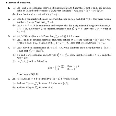 answer all questions 1 a let f and g be