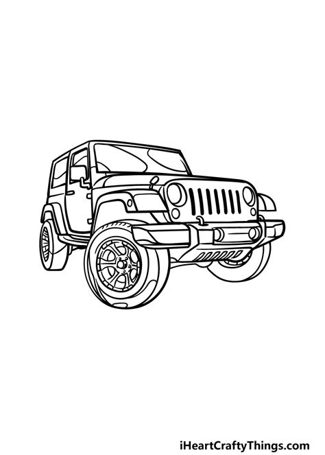 Jeep Drawing How To Draw A Jeep Step By Step