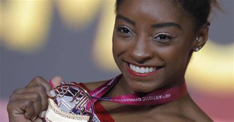 Simone Biles Makes History Wins Th All Around World Gymnastics Title