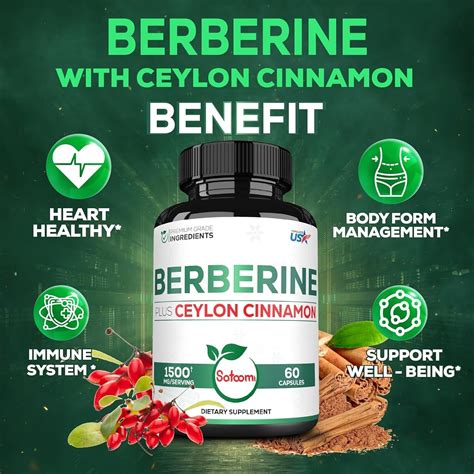 Mg Berberine With Mg Ceylon Cinnamon Supplement Extra Strength
