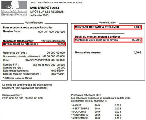 Avis d imposition 2020 date et avis d impôt perdu