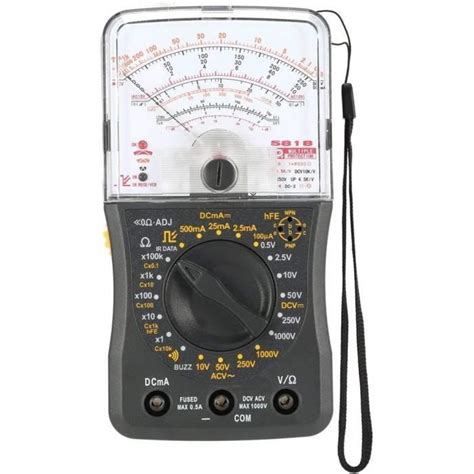 AJW Mini multimètre analogique Portable Voltmètre AC DC Ampèremètre