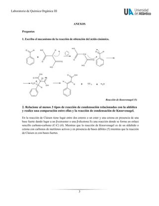 Sintesis Del Acido Cinamico PDF