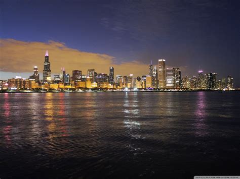 Chicago Night Sky Ultra Hd Wallpaper For K Uhd Tv Desktop