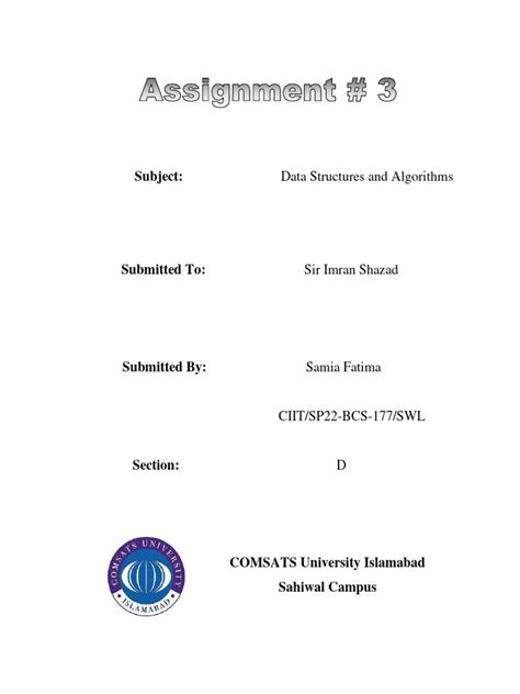dsa assignment 3 pdf theoretical computer science graph theory