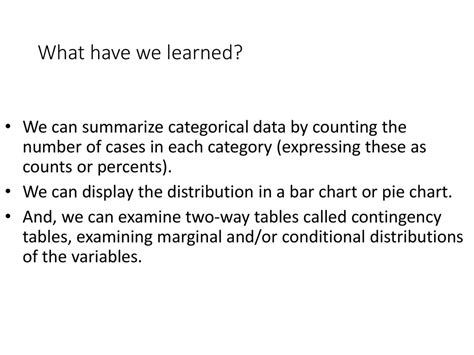 displaying and describing categorical data ppt download