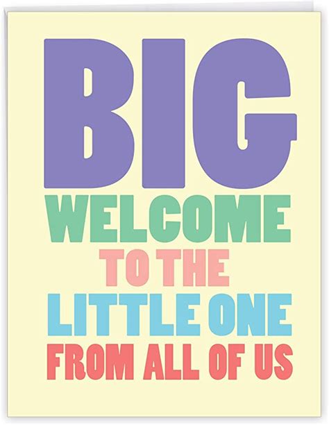 Nobleworks Jumbo New Baby Greeting Card With Envelope Big X