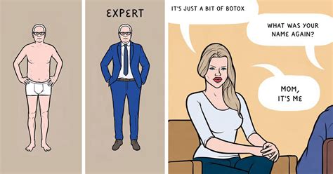 Illustrations With Social Commentary On Modern Life As Created By