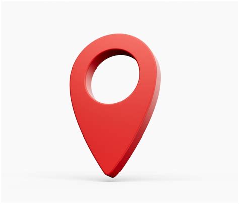 Pin de mapa de ubicación rojo brillante 3d o icono de símbolo de