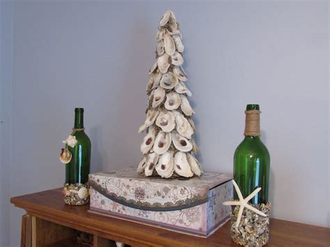 Oyster Shell Christmas Tree Lights Optional Coastal Oyster Etsy