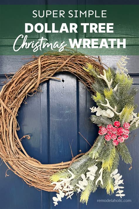 Under 20 Simple Dollar Tree Christmas Wreath In 30 Minutes