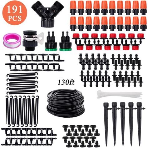 191 PCS Kit d irrigation Goutte 40M Système Micro Irrigation avec Buse