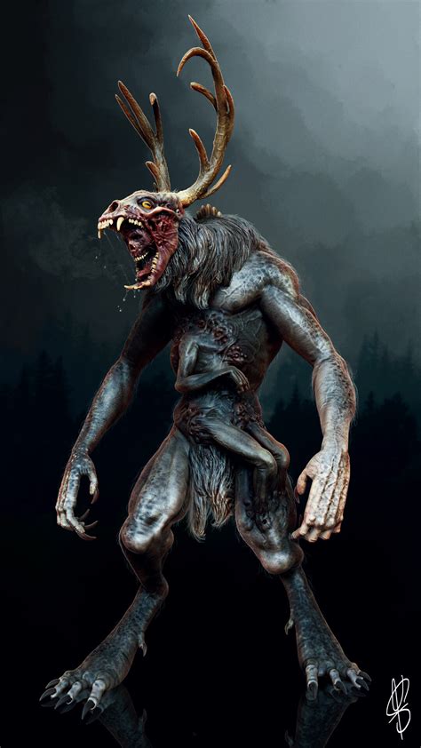 Artstation Spirit Of The Forest The Wendigo