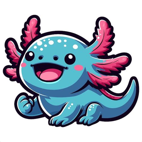 Premium Vector Axolotl Mascot Vector Illustration On White Background
