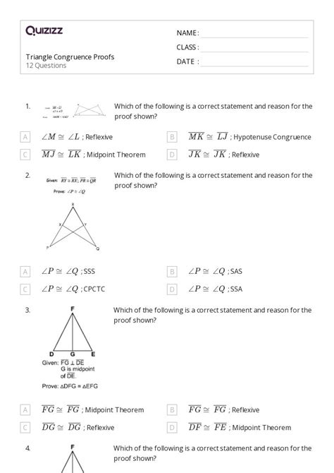 50 Congruence Worksheets For 12th Grade On Quizizz Free Printable