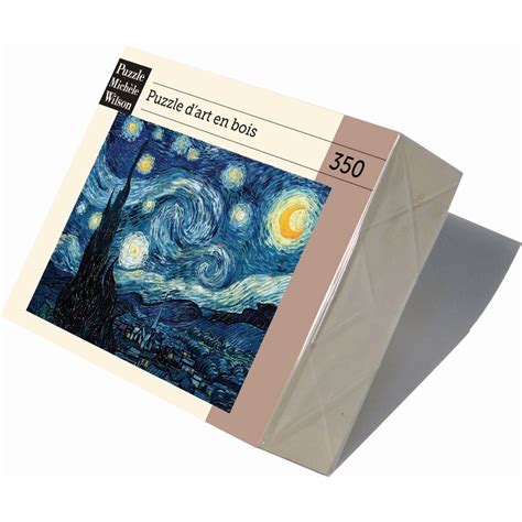 Puzzle Aus Handgefertigten Holzteilen Vincent Van Gogh Sternennacht