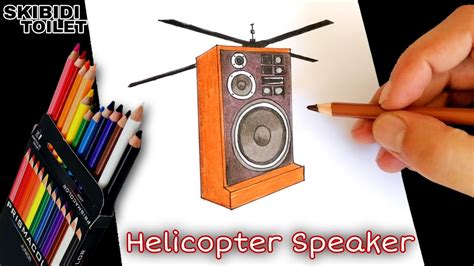 Como Dibujar A HELICOPTER SPEAKER Drawing Skibidi Toilet