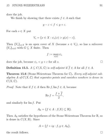 solved real analysis stone weierstrass prove the