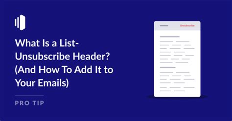 What Is A List Unsubscribe Header And How To Add It To Your Emails