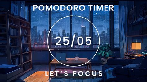 25 5 Pomodoro Timer 3 HOUR STUDY WITH ME Lofi Focus Music