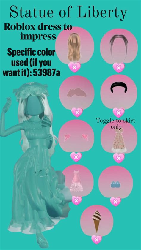 Statue Of Liberty In Roblox Dress To Impress Free In Dress To
