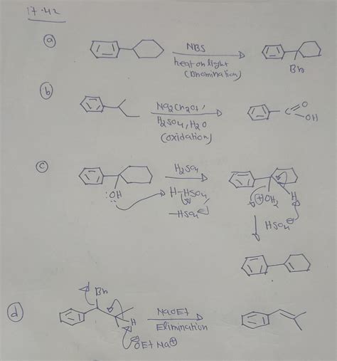 Solved 17 42 Predict The Major Product For Each Of The Following