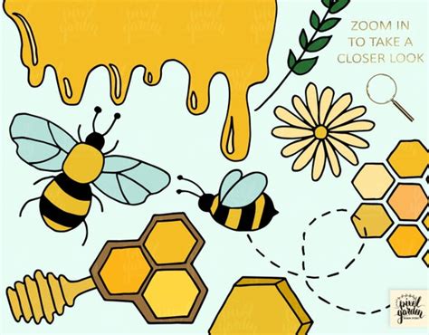 Honey Bee And The Hive Clipart