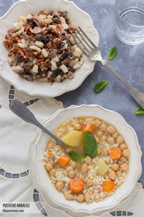 Puchero Andaluz con pringá receta de cocido andaluz PequeRecetas