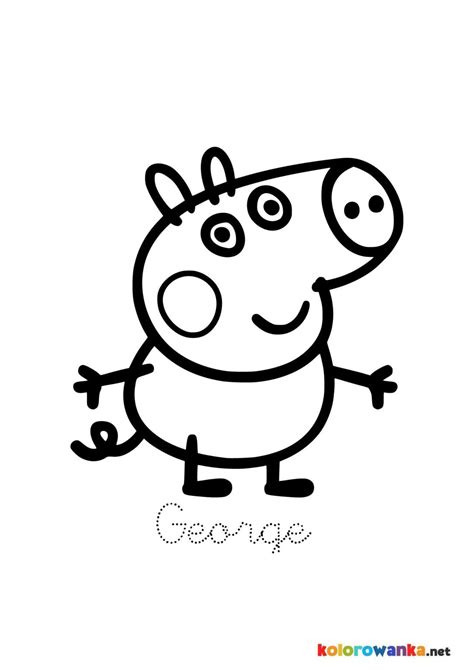 Peppa I George Myj Z Bki Kolorowanka Kolorowanki Dla Dzieci Do Druku