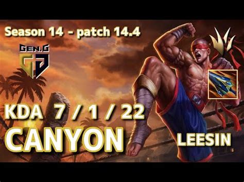 Kr C Gen G Canyon Leesin Vs Vi Jg Patch Kr