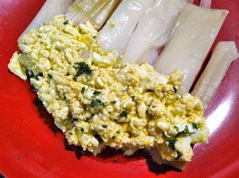 Poireaux vinaigrette œufs mimosa Recettes de Papounet