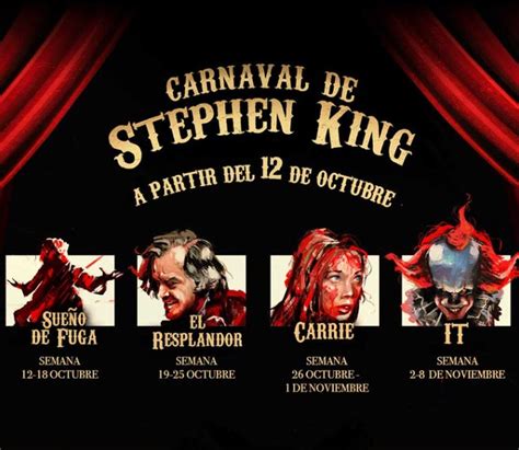 Carnaval de Stephen King en Cinemex Cartelera para ver las 4 películas